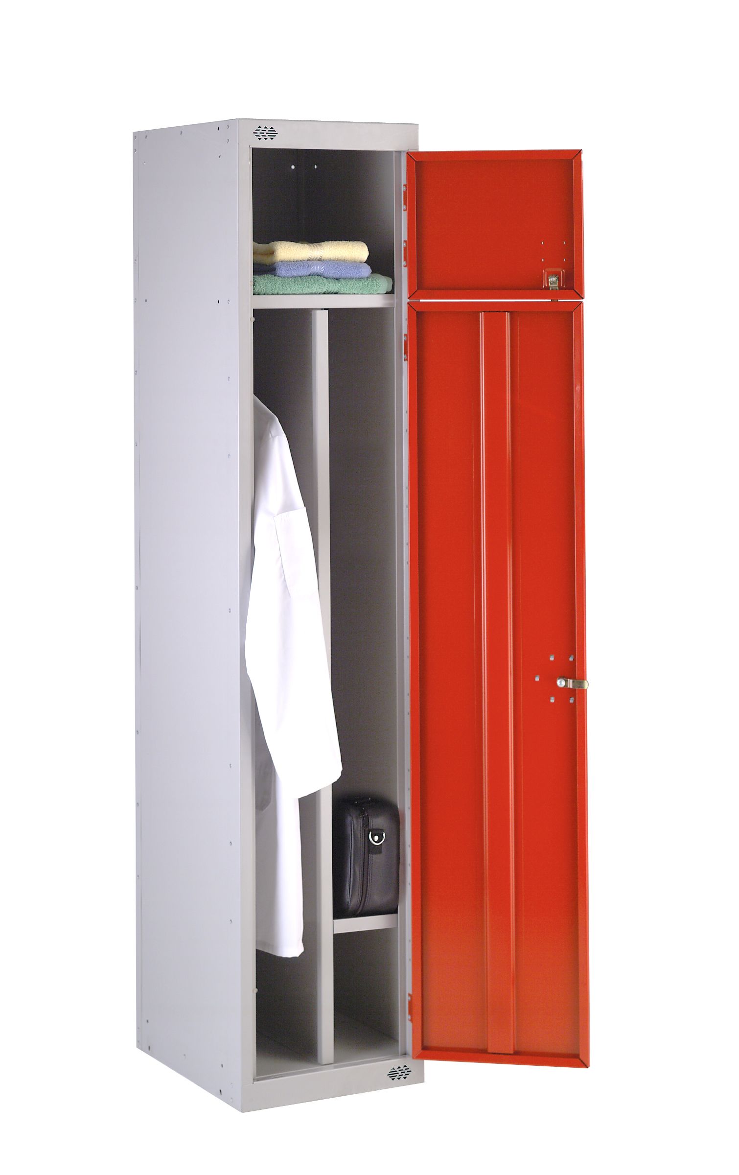 Workwear locker with additional shelf - POLYPAL STORAGE SYSTEMS | English